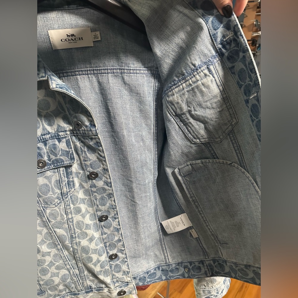 Coach Signature Monogram Denim Jacket - Gem